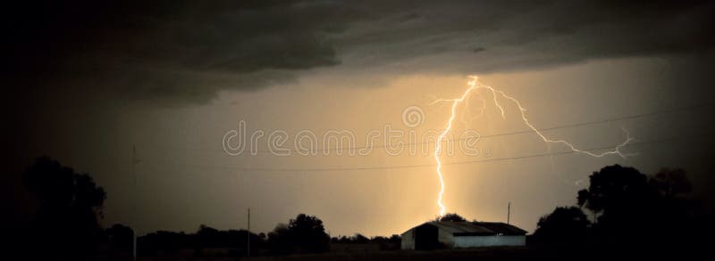 Lightning Crashes stock image. Image of weather, creation - 18248069