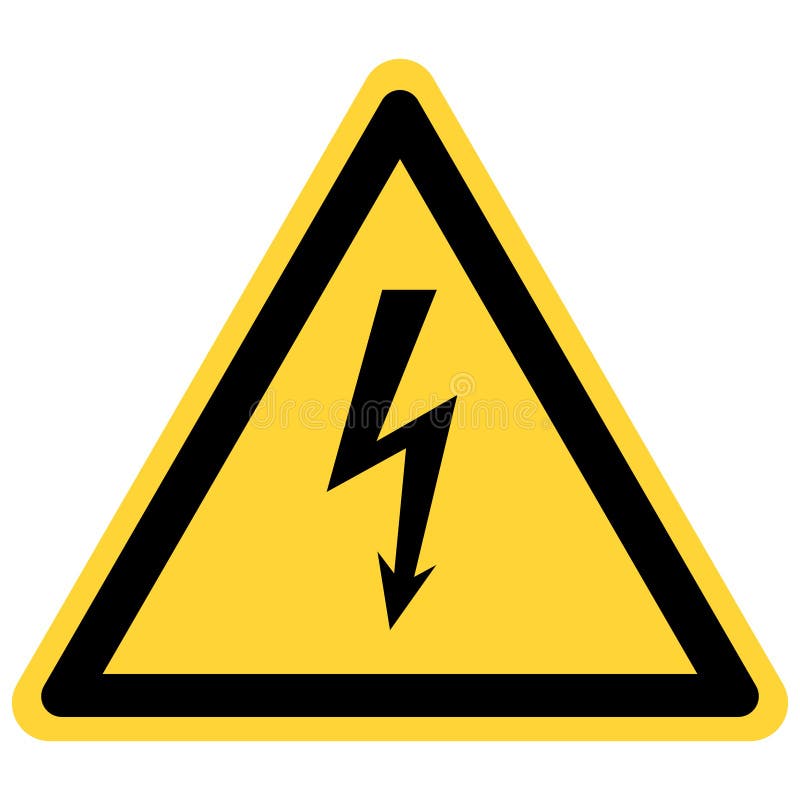 Lightning and danger sign stock vector. Illustration of voltage - 162386752