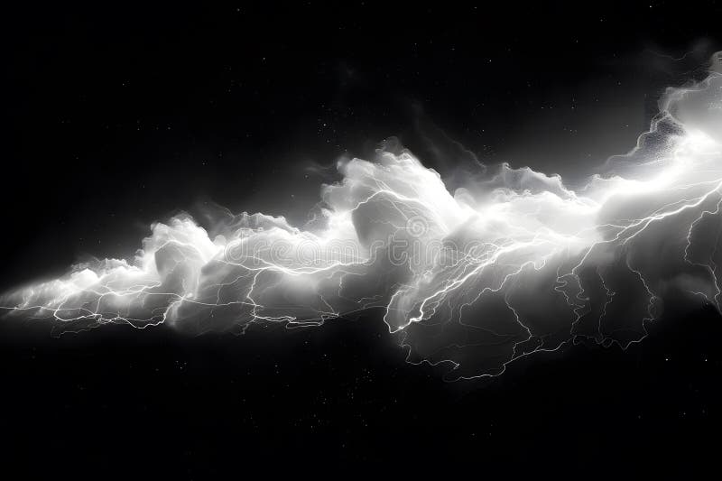 Lightning Discharge on a Black Background, Lightning Strike ...