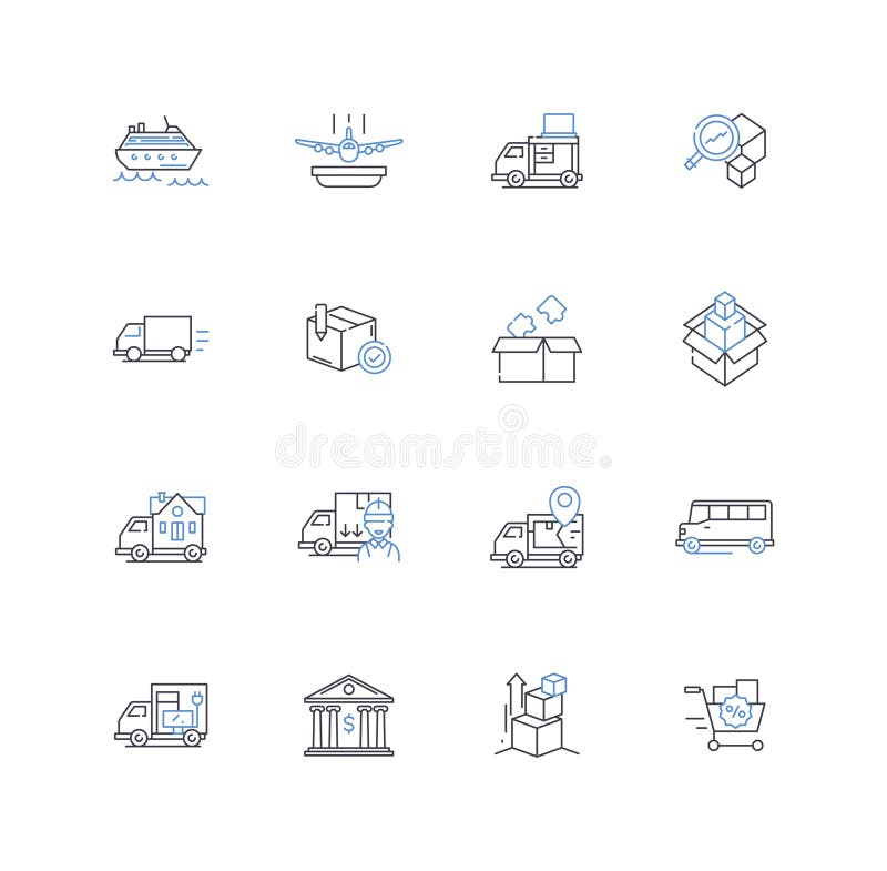 Lightning Dispatch Line Icons Collection. Swift, Efficient, Rapid ...