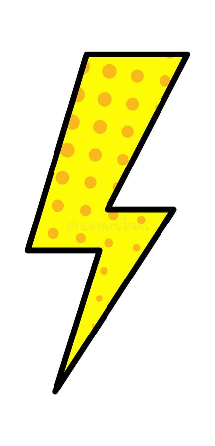 Lightning Dotted Sticker stock vector. Illustration of symbol - 276001703