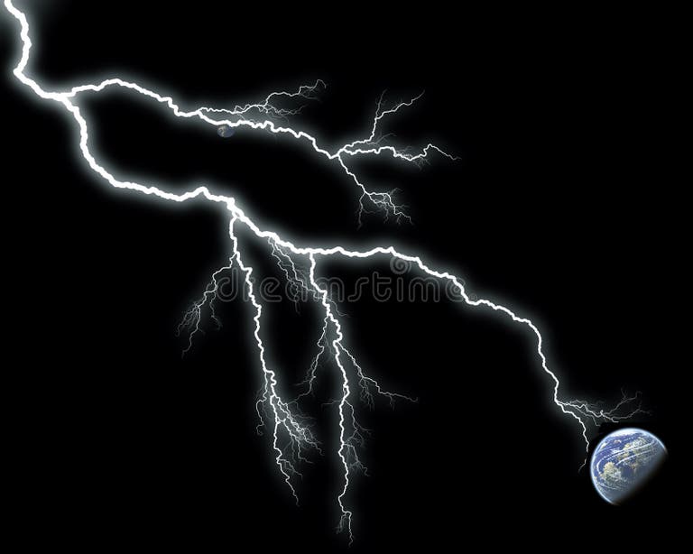 Lightning and earth stock illustration. Illustration of earth - 7583092