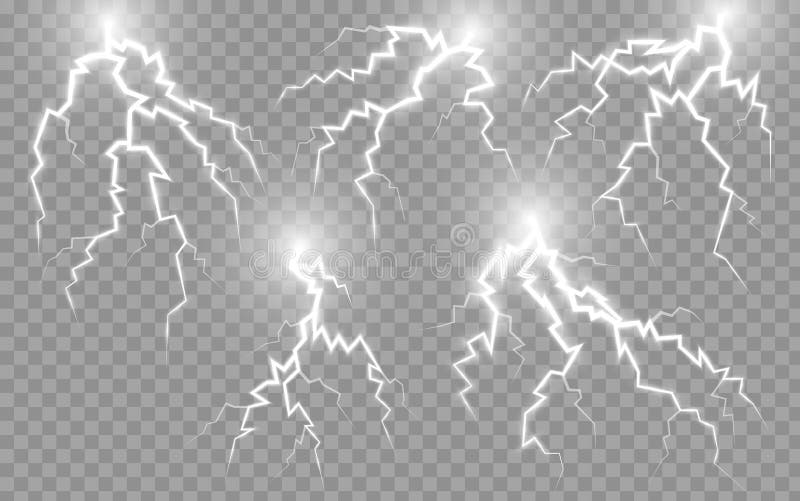 Lightning Effect. Thunder Bolt, Electric Spark Stock Vector ...