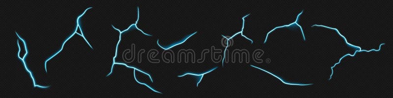 Lightning Electric Effect, Light Thunder Vector Stock Vector ...