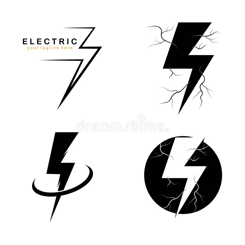 Lightning Electric Icon Vector Stock Illustration - Illustration of ...