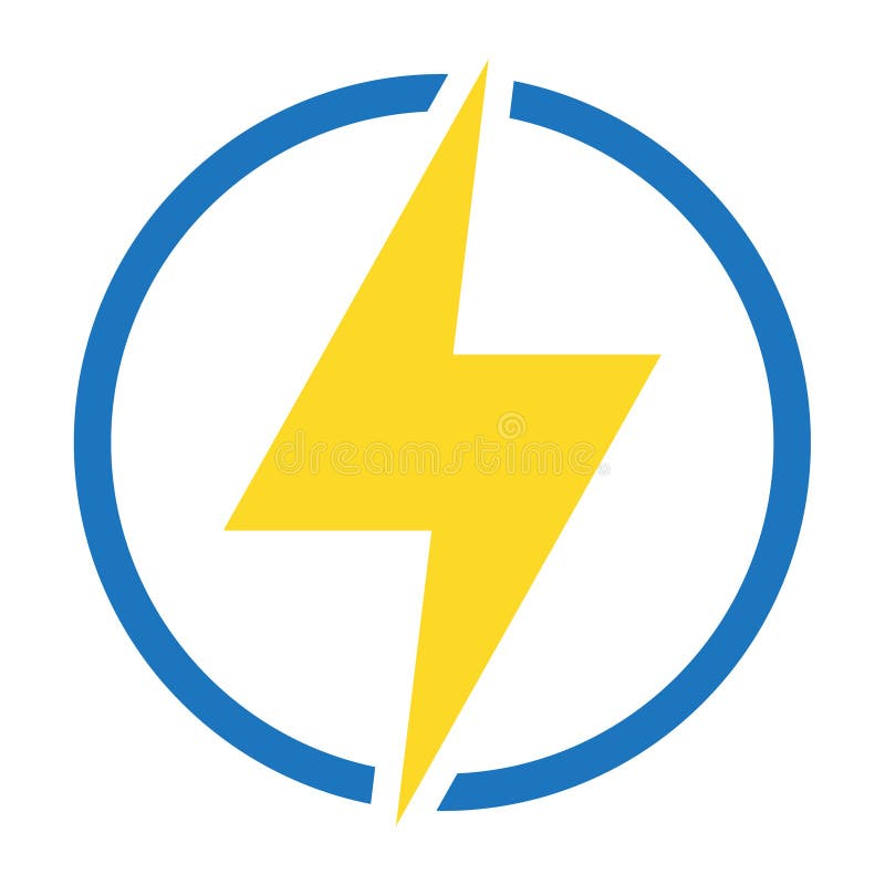 Lightning Electric Power Icon Vector Illustration Isolated on White ...