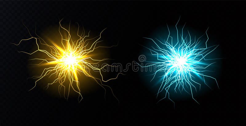 Lightning, Electric Thunderbolt Strike Stock Illustration ...