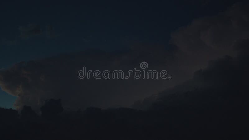 Lightning in the Evening at Sunset in the Stormy Sky Stock Video ...