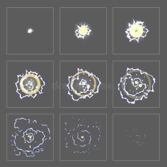 Lightning Sprite Sheet Stock Illustrations – 116 Lightning Sprite Sheet ...