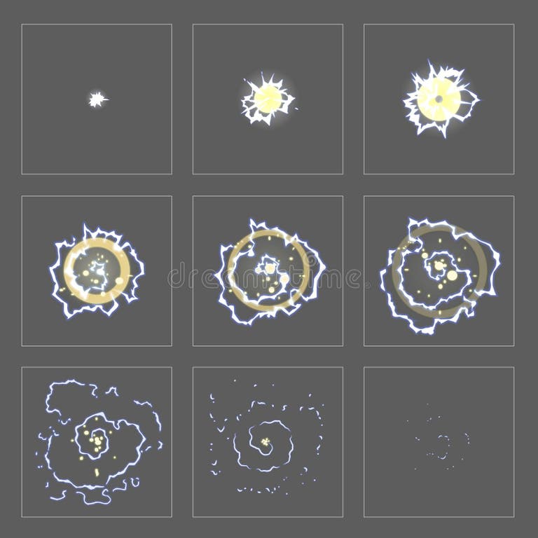 Lightning Sprite Sheet Stock Illustrations – 116 Lightning Sprite Sheet ...