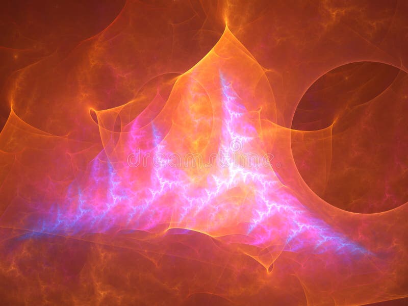 Lightning in Fire Abstract Background Stock Illustration - Illustration ...