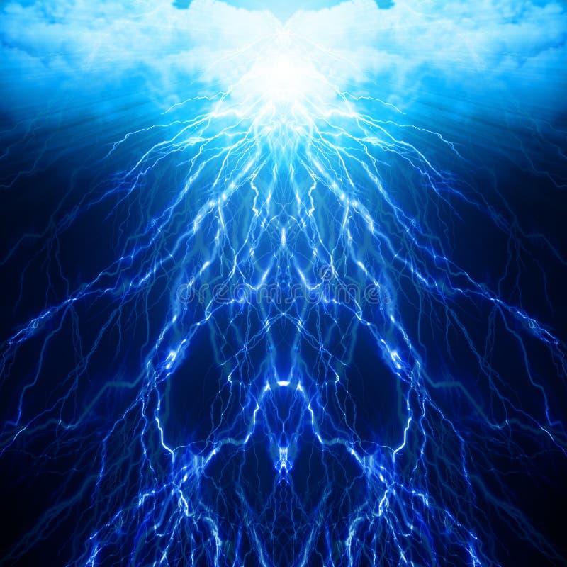 Lightning flash stock illustration. Illustration of clouds - 5401729