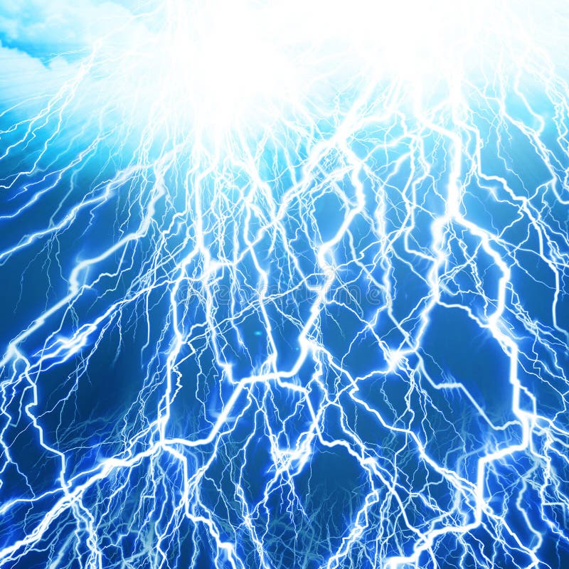 Lightning flash stock illustration. Illustration of clouds - 5401729