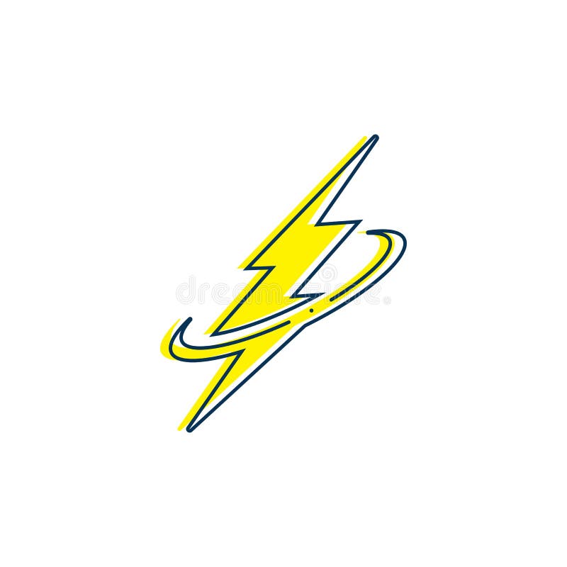 Lightning Flash Icon Outline . Line Lightning Flash Icon Stock Vector ...