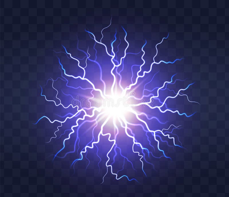 Lightning Flash Light Thunder Spark Stock Vector - Illustration of blue ...