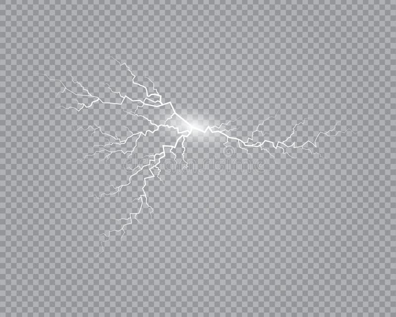 Lightning Flash Light Thunder Spark. Vector Bolt Lightning or Electricity Blast Storm or ...
