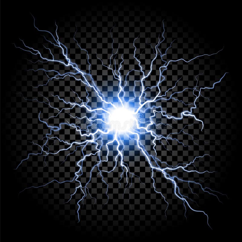 Lightning Flash Thunder Vector Thunderstorm with Flashing Light and ...