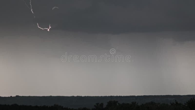 Lightning Flash in Storm Clouds Stock Video - Video of meteorology ...