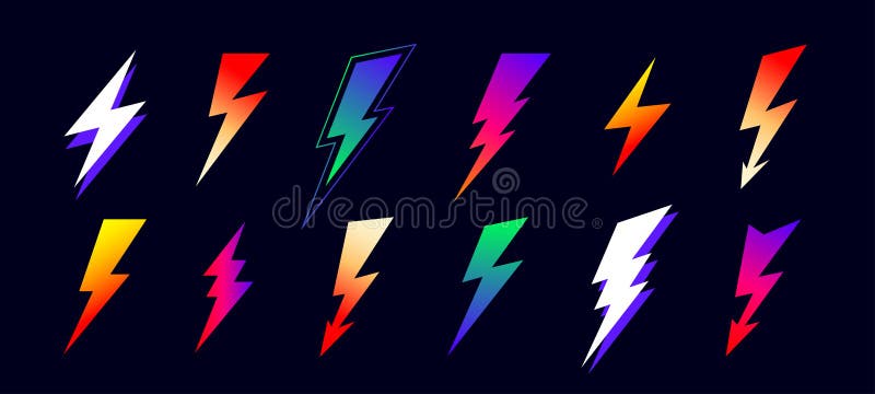 Lightning, Flash, Thunderbolt. Energy Flash Stock Illustration ...