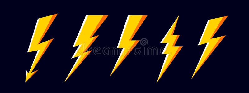 Lightning, Flash, Thunderbolt. Energy Flash Stock Vector - Illustration ...