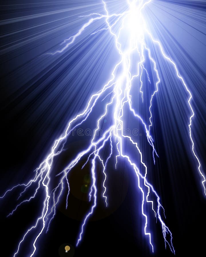 Lightning flashes stock illustration. Illustration of blue - 6768505