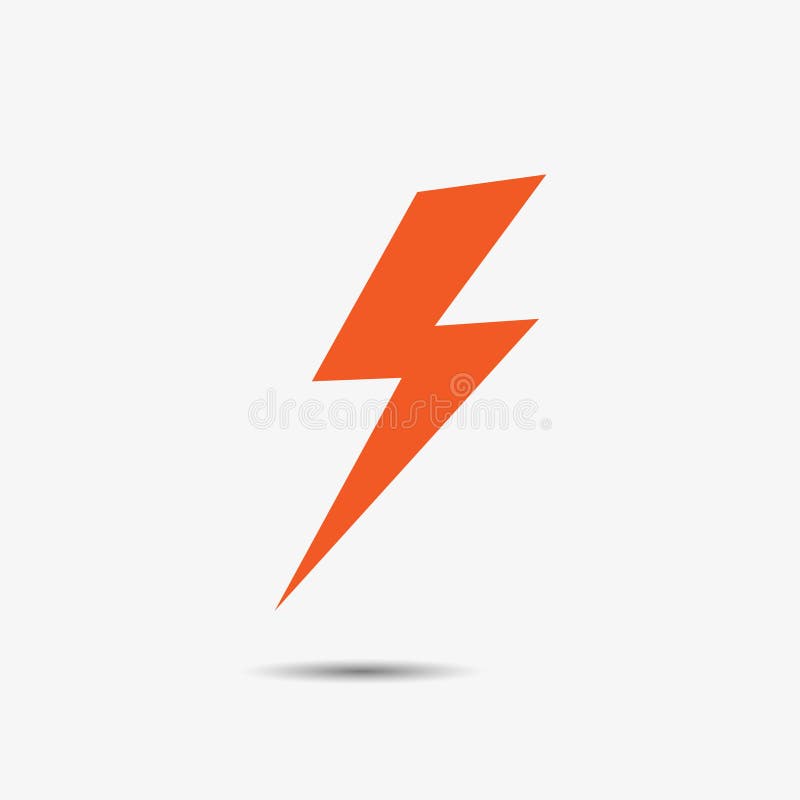 Lightning Flat Icons. Simple Icon Storm or Thunder and Lightnin Stock ...