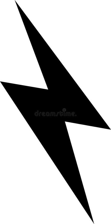 Lightning Flat Icons. Thunderbolts Icons Isolated on Black Background Stock Vector ...