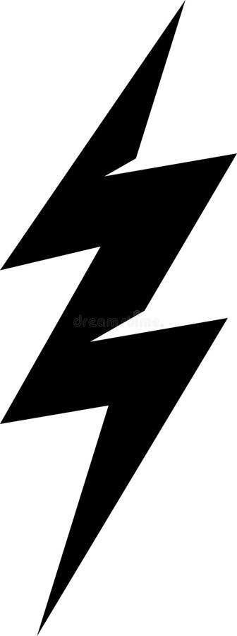Lightning Flat Icons. Thunderbolts Icons Isolated on Black Background Stock Vector ...