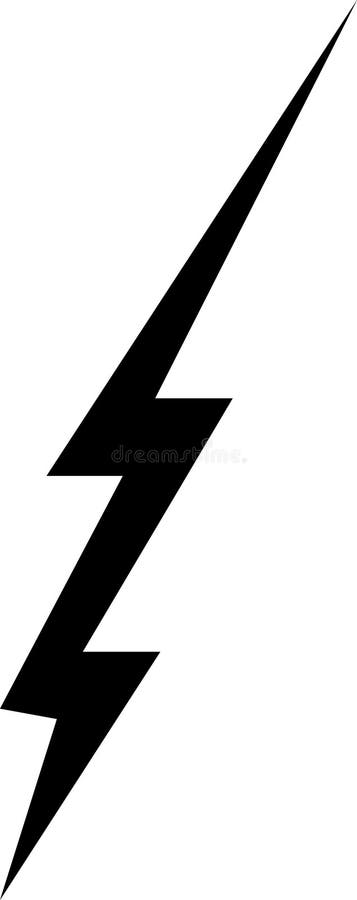 Lightning Flat Icons. Thunderbolts Icons Isolated on Black Background Stock Vector ...
