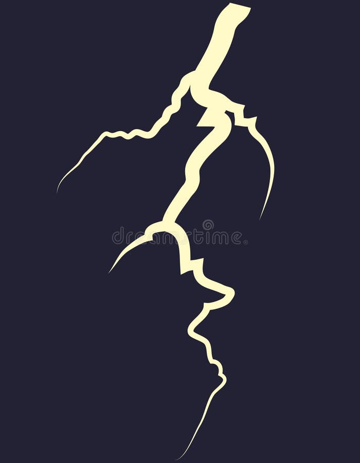 Lightning in flat style stock illustration. Illustration of flat ...