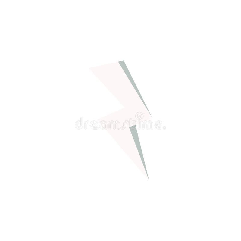 Lightning Flat Symbol stock illustration. Illustration of symbol ...