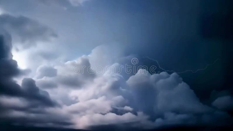 Lightning Flickering Across a Cloudy Night Sky Stock Footage - Video of ...