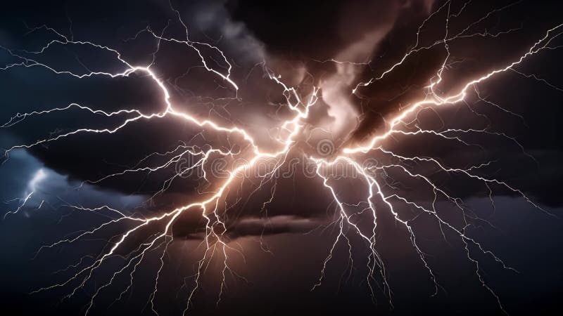 Lightning Forming Striking Dramatic Storm Clouds Moving Stock Video ...