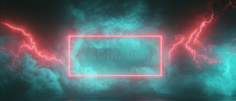 Lightning Frame Texture Overlay Against a Dramatic Stormy Background ...