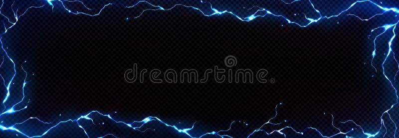 Lightning Frame, Thunder Bolt Effect Background Stock Illustration ...