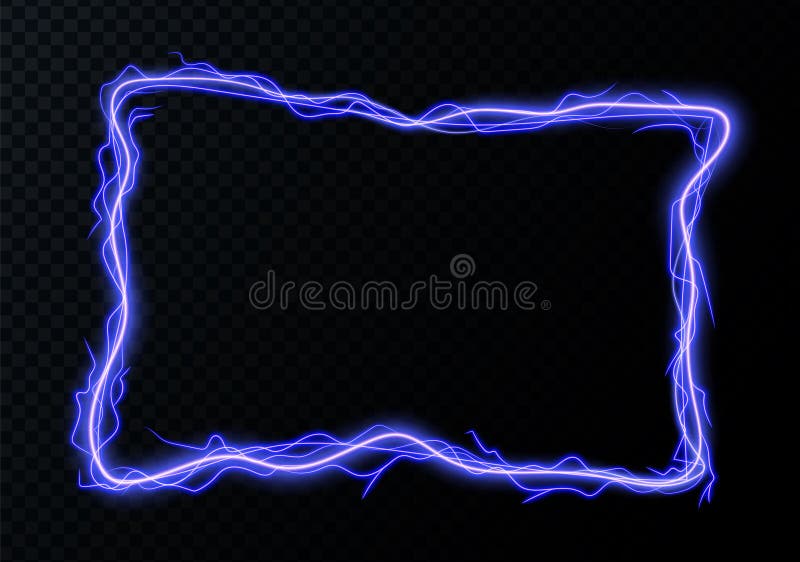Lightning Frames Electric Blue Thunderbolt Borders Stock Vector ...