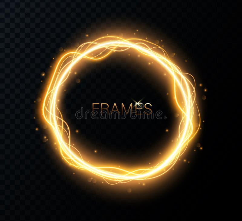 Lightning Frames, Blue Electric Borders Vector Set Stock Illustration ...