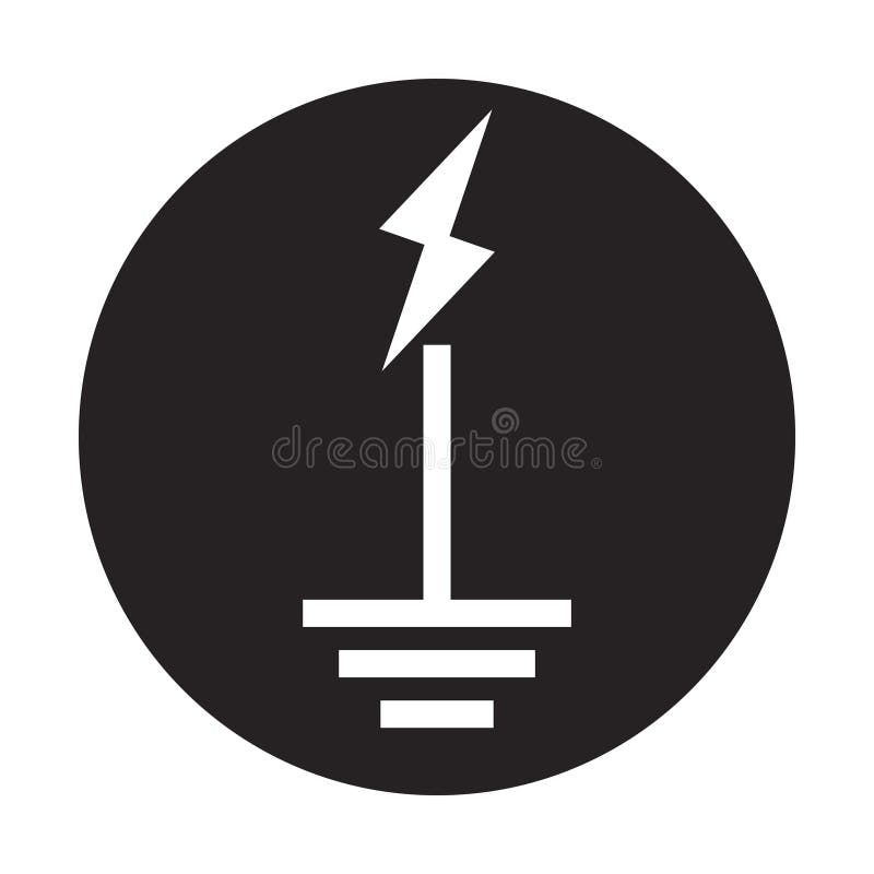 Lightning ground icon stock vector. Illustration of grounding - 271153644