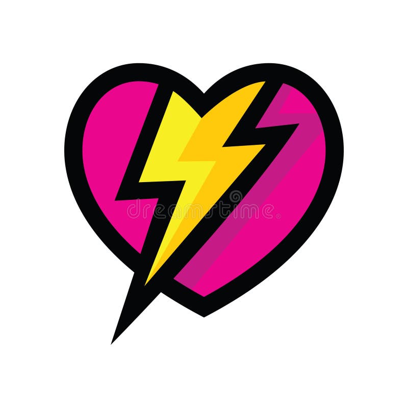 Lightning Heart Stock Illustrations – 3,882 Lightning Heart Stock ...