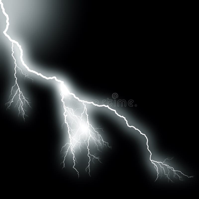 Lightning High Branching Flash Stock Illustration - Illustration of ...