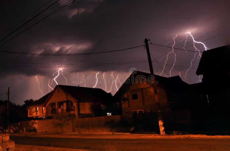 Lightning stock photo. Image of boom, noisy, afraid, beautiful - 96777604