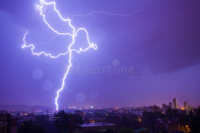Lightning Hits and Burns House Stock Photo - Image of demolished, burnt ...