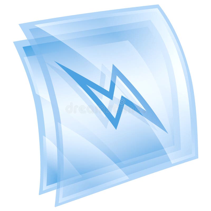Lightning icon blue stock illustration. Illustration of design - 294235922