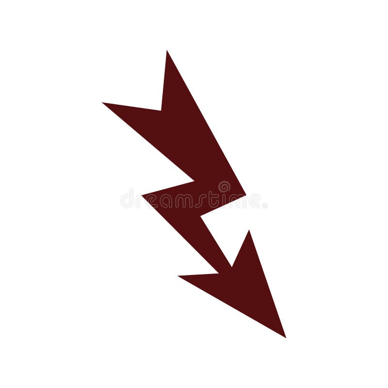 Lightning icon flat stock illustration. Illustration of electricity ...