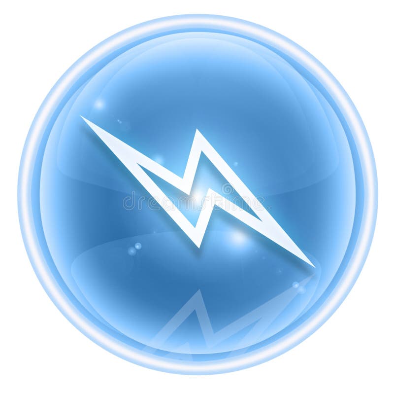 Lightning icon ice stock illustration. Illustration of internet - 9931677