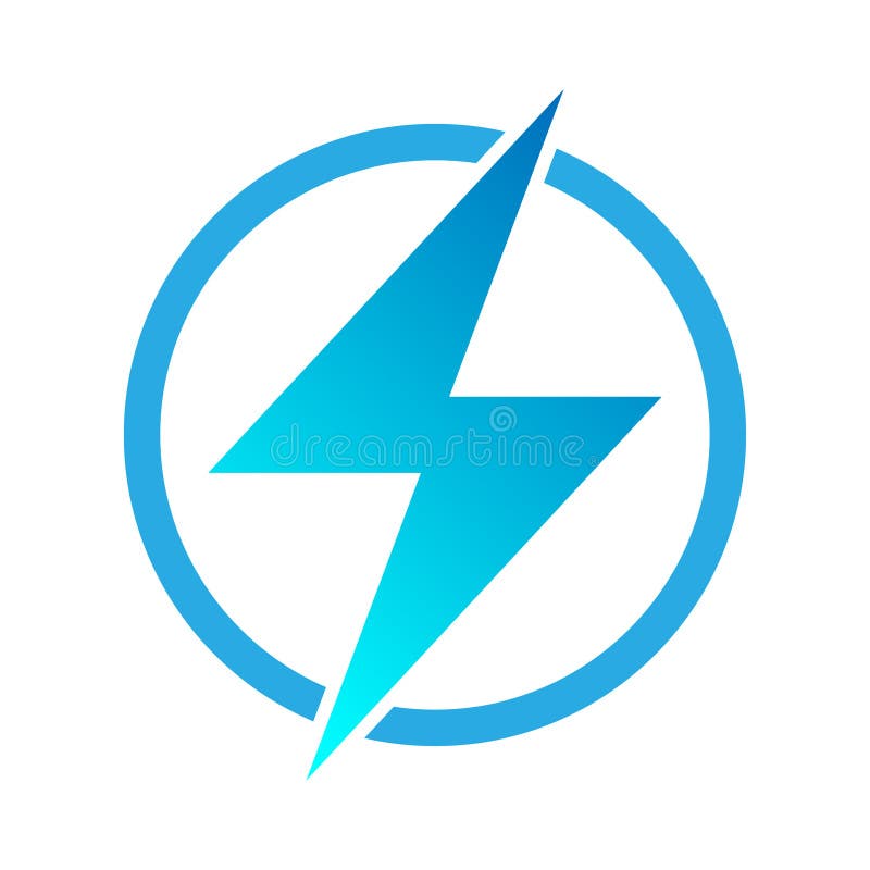 Lightning Icon Illustration Electric Power Vector Logo Design Element ...