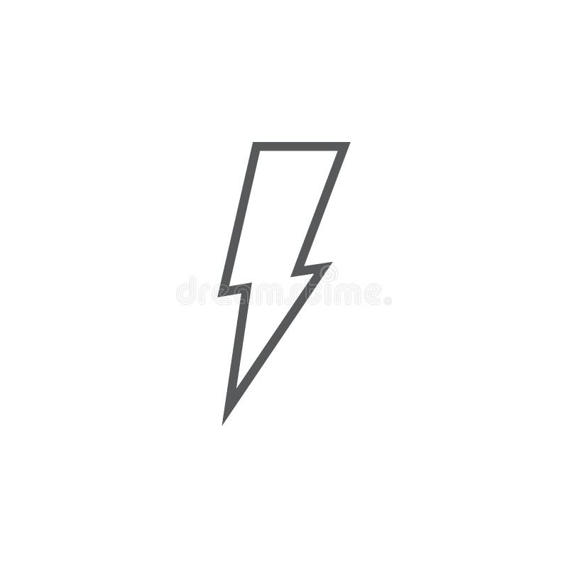 Lightning Icon Isolated on White Background. Vector Illustration. Stock ...