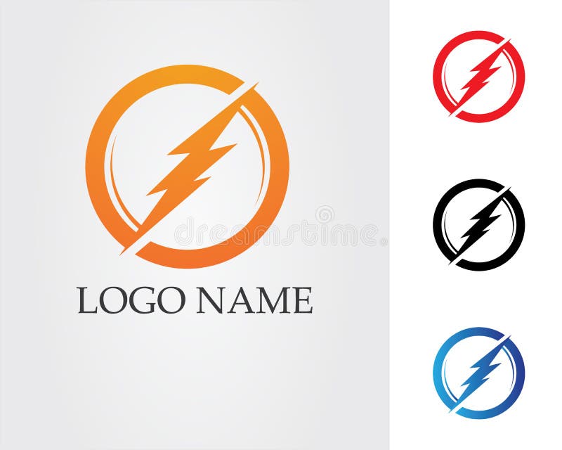 Lightning Icon Logo and Symbols Stock Vector - Illustration of storm ...