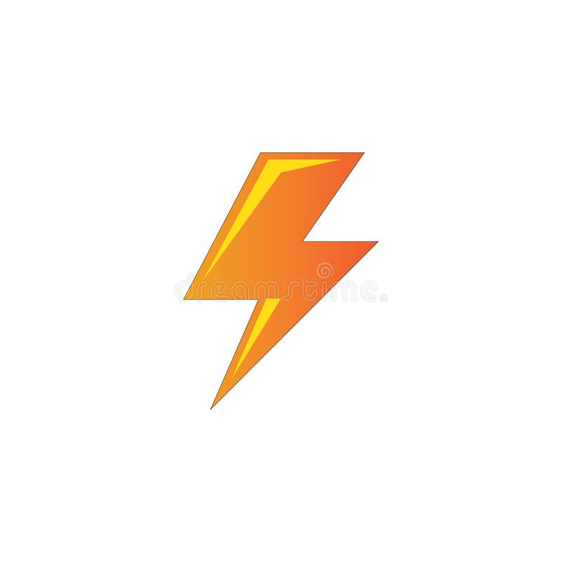 Lightning icon logo stock illustration. Illustration of stormy - 260012562
