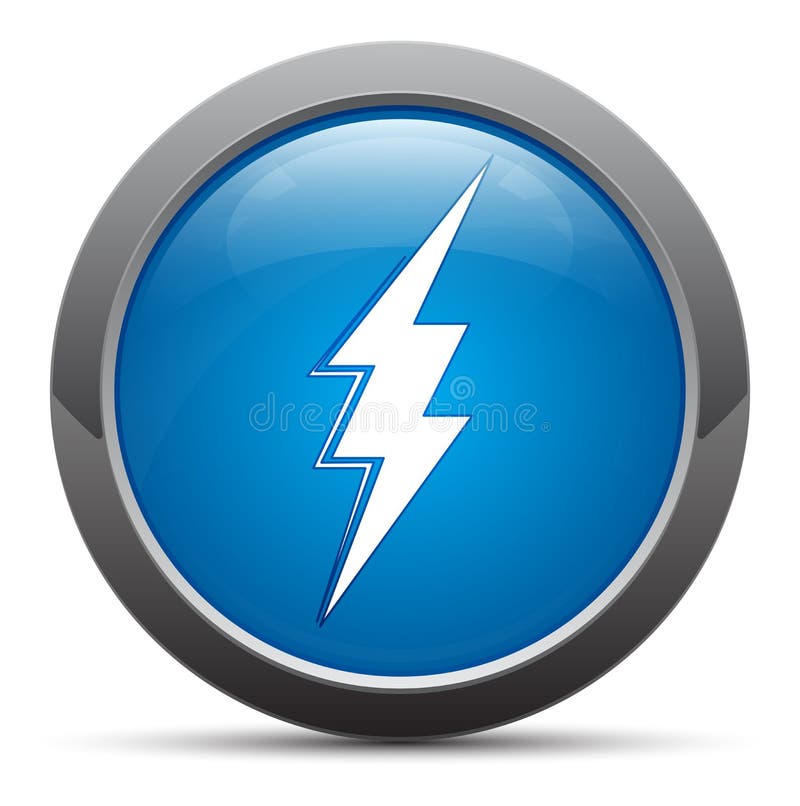 Lightning Button stock vector. Illustration of button - 9595405